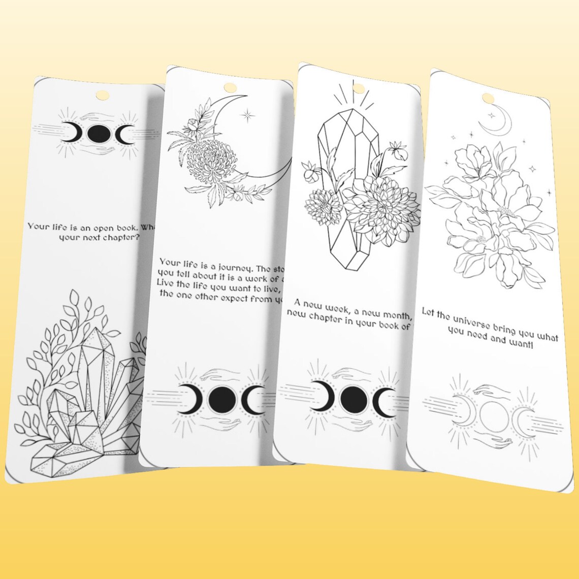 8 Pagan Printable Bookmarks Page Keeper Wiccan Book Lover - Etsy