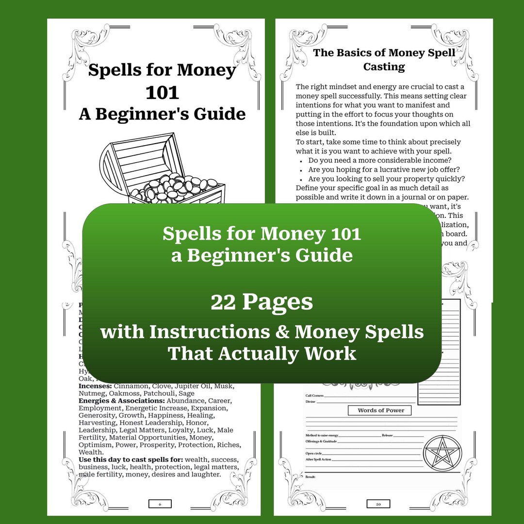 Spells for Money 101: Learn How to Properly Use and Apply Wiccan Spells ...