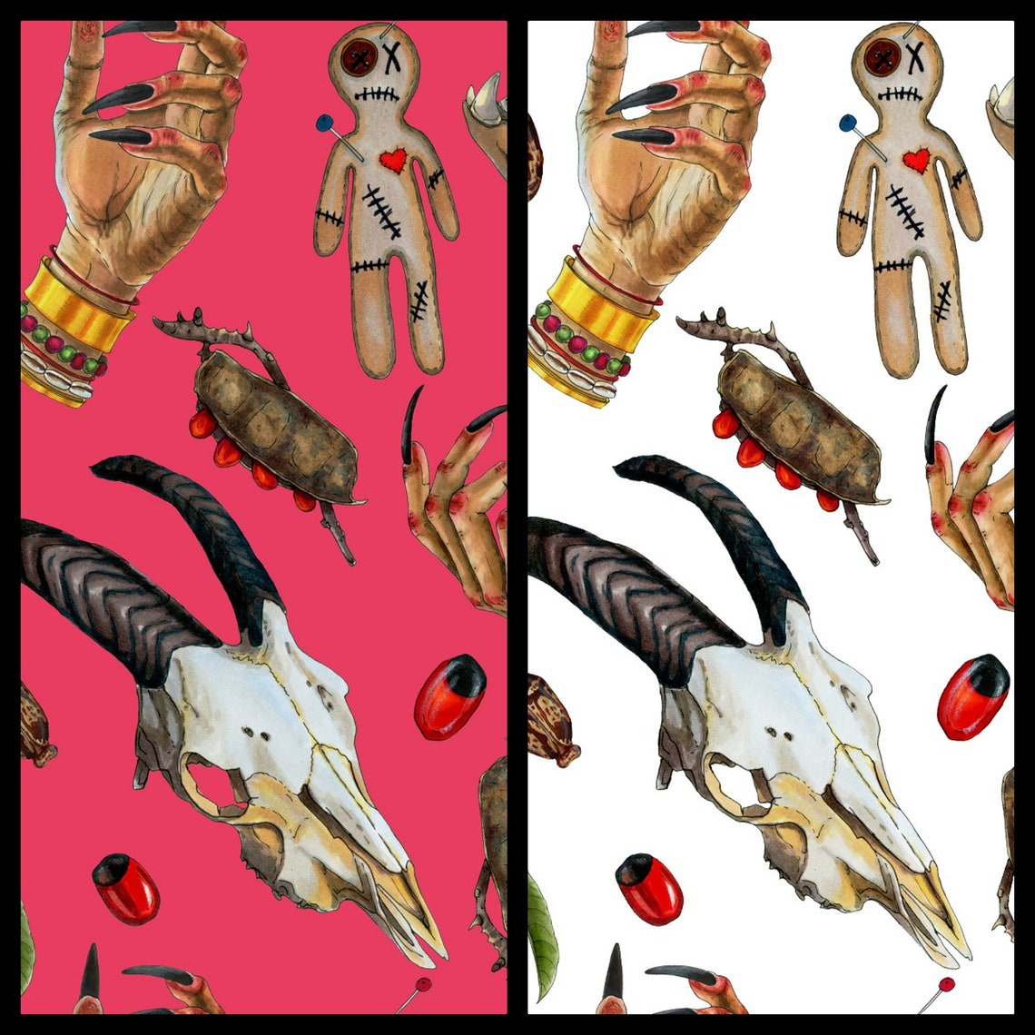 Voodoo Dolls Digital Paper Scrapbook Papers Halloween | Etsy