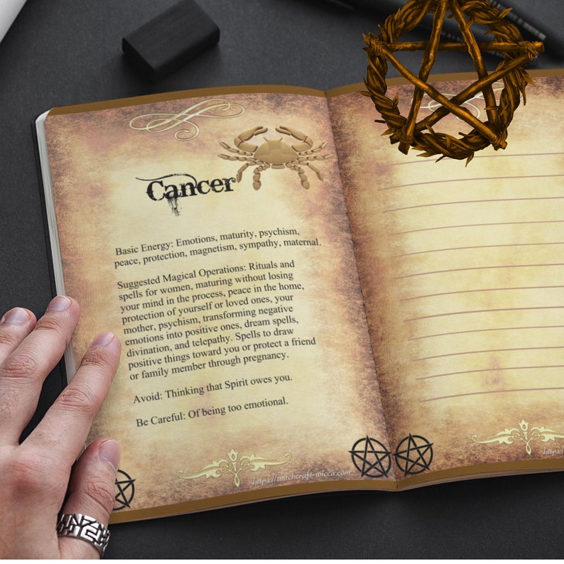 Cancer Astrological Sign Correspondences 6 Pages Set | Etsy