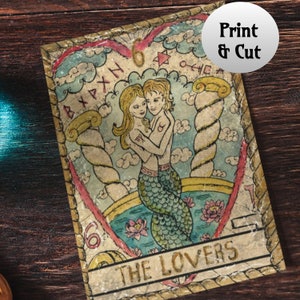 Bridge Size Tarot Printable, 78 Cards for Dreamy Divination, Easy to ...