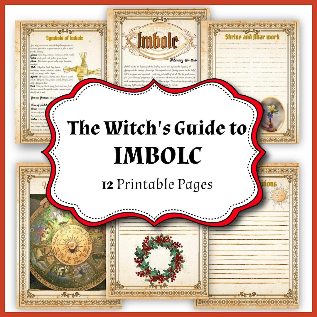 Imbolc Rituals Digital Planner Pages | Wiccan Traditions & Wheel of the Year Printables for ...