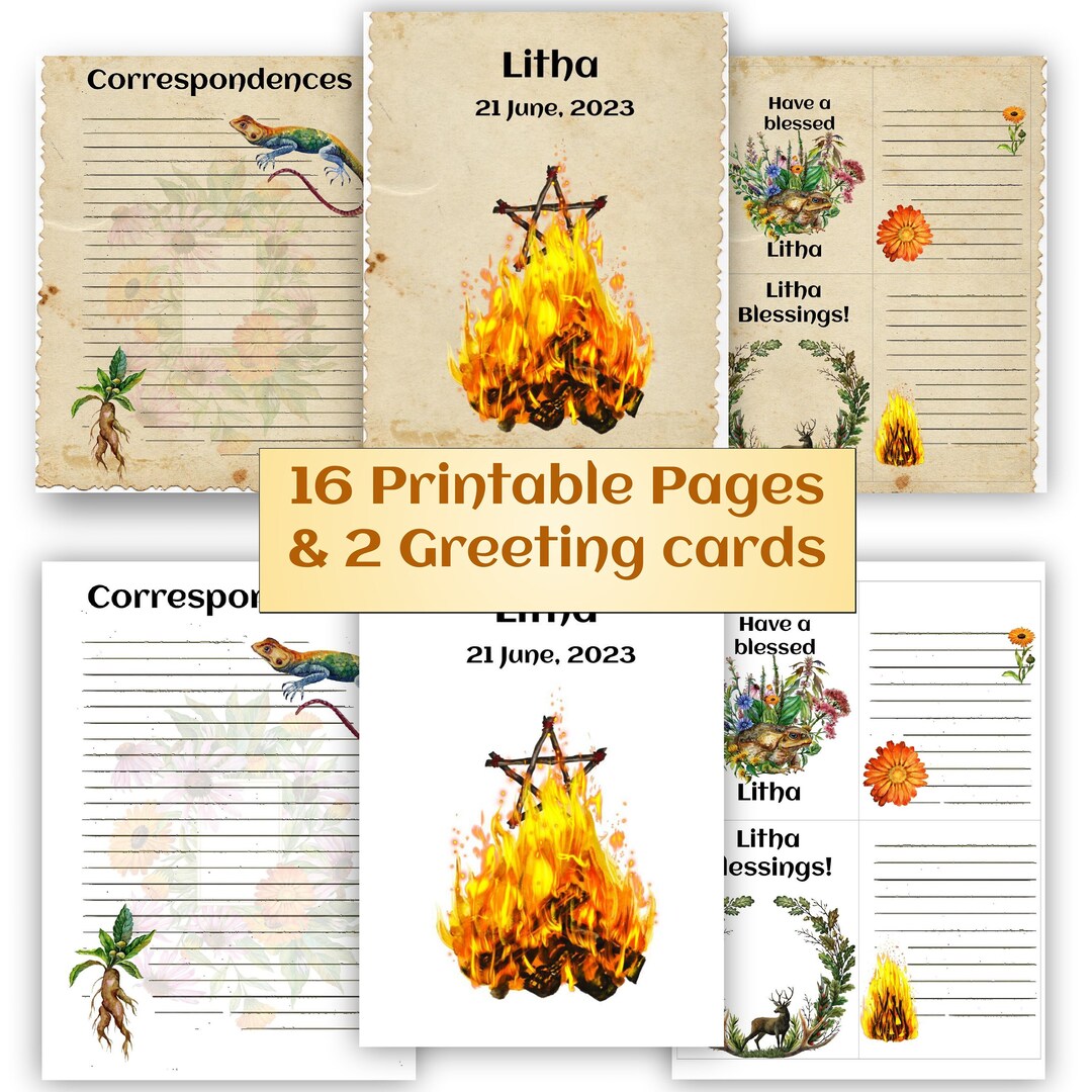 Litha Decor 2023 Wiccan Sabbat, Midsummer, Summer Solstice Book of ...