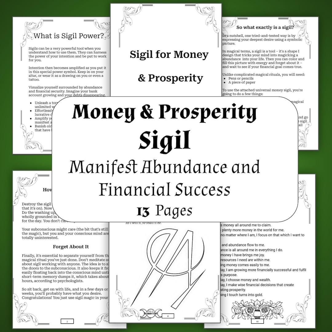 Money & Prosperity Sigil: Manifest Abundance and Financial Success With ...