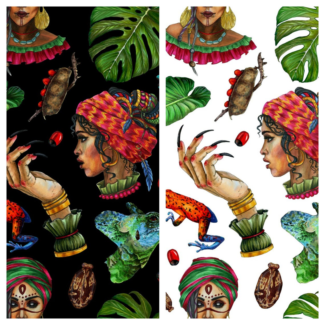 Halloween Voodoo Decoration Seamless Pattern Digital Paper | Etsy