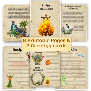 Litha Decor 2023 Wiccan Sabbat, Midsummer, Summer Solstice Book of ...