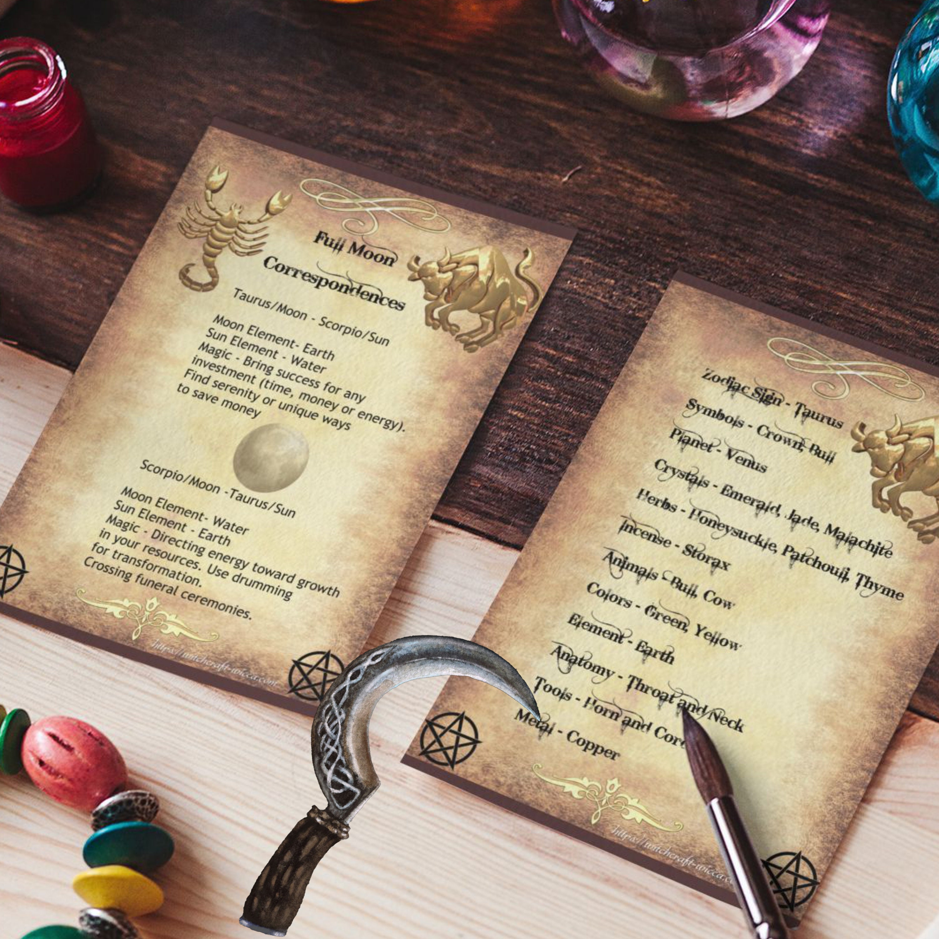 Taurus Astrological Sign Correspondences 6 Pages Set - Etsy