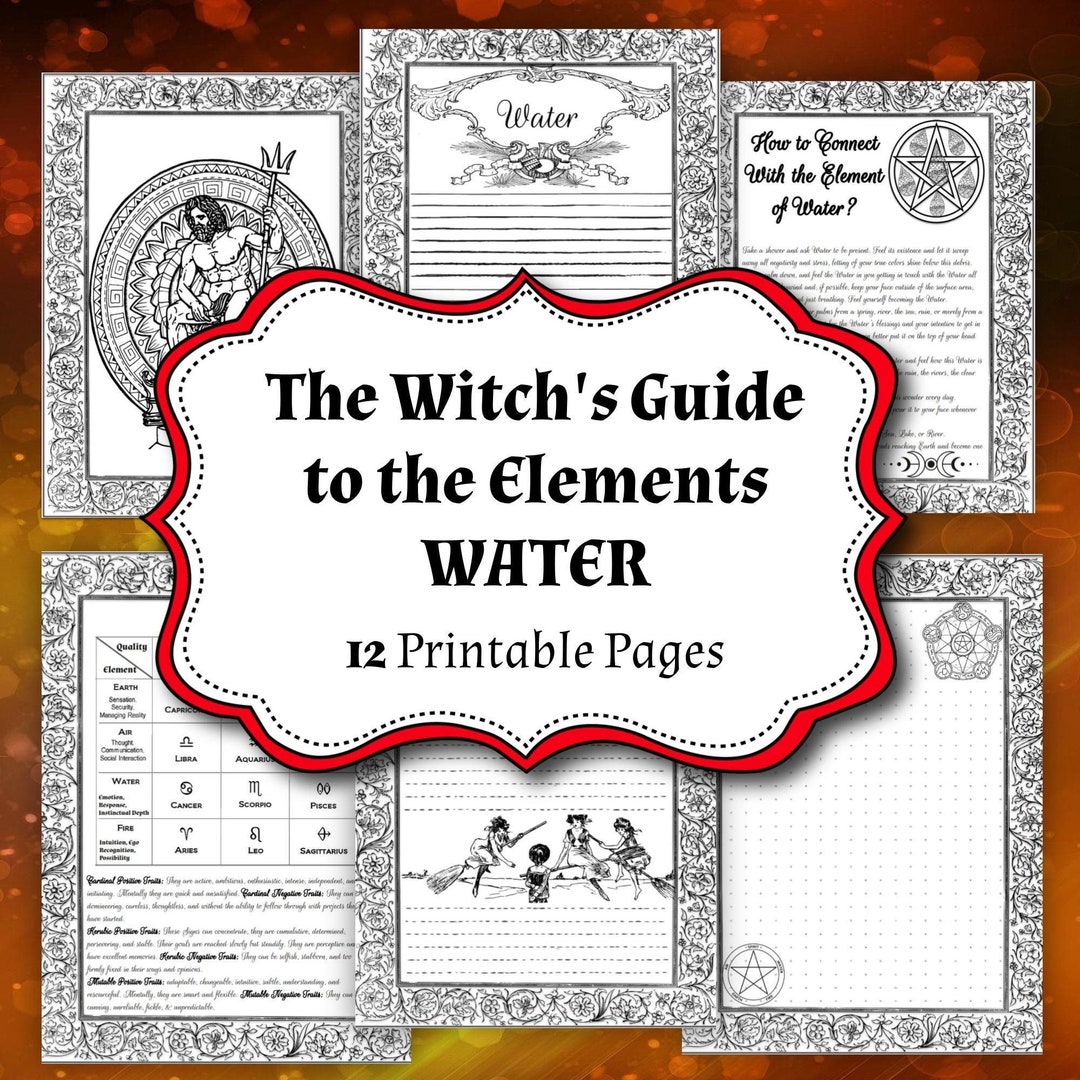 Water Element - Pagan Wicca Correspondences, Basics of Witchcraft ...