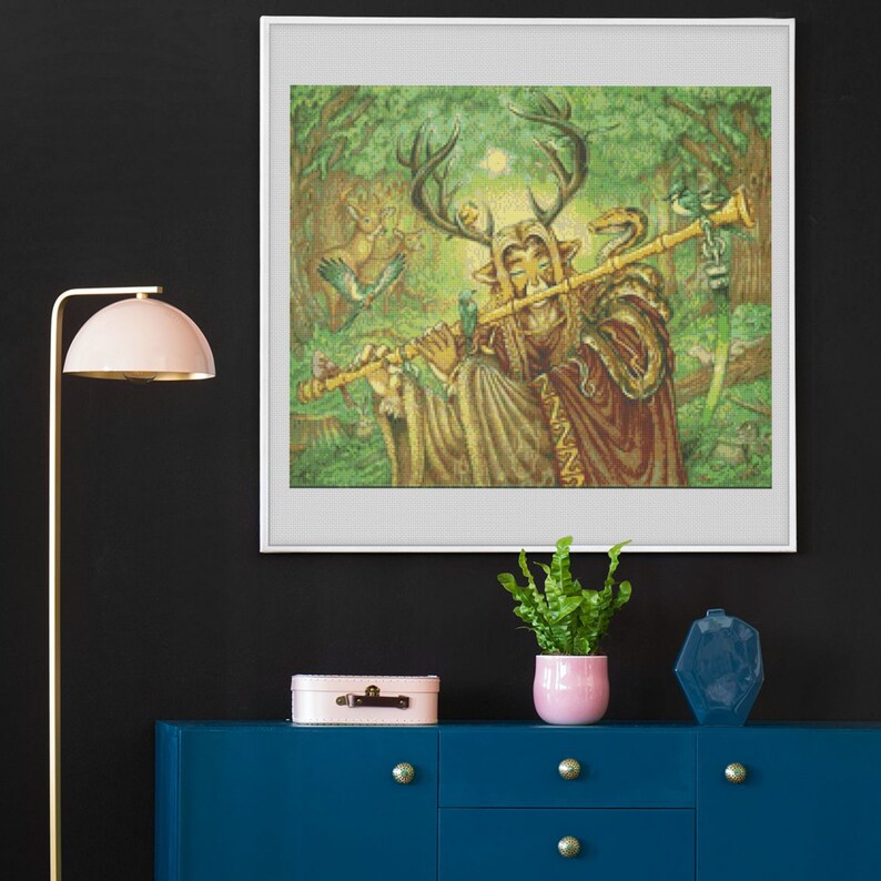 Horned God Cernunnos Ancient Pagan Green Man God of the - Etsy