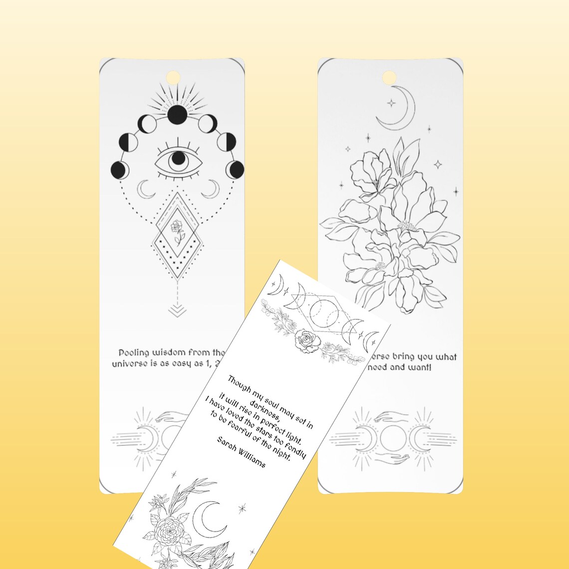 8 Pagan Printable Bookmarks Page Keeper Wiccan Book Lover - Etsy
