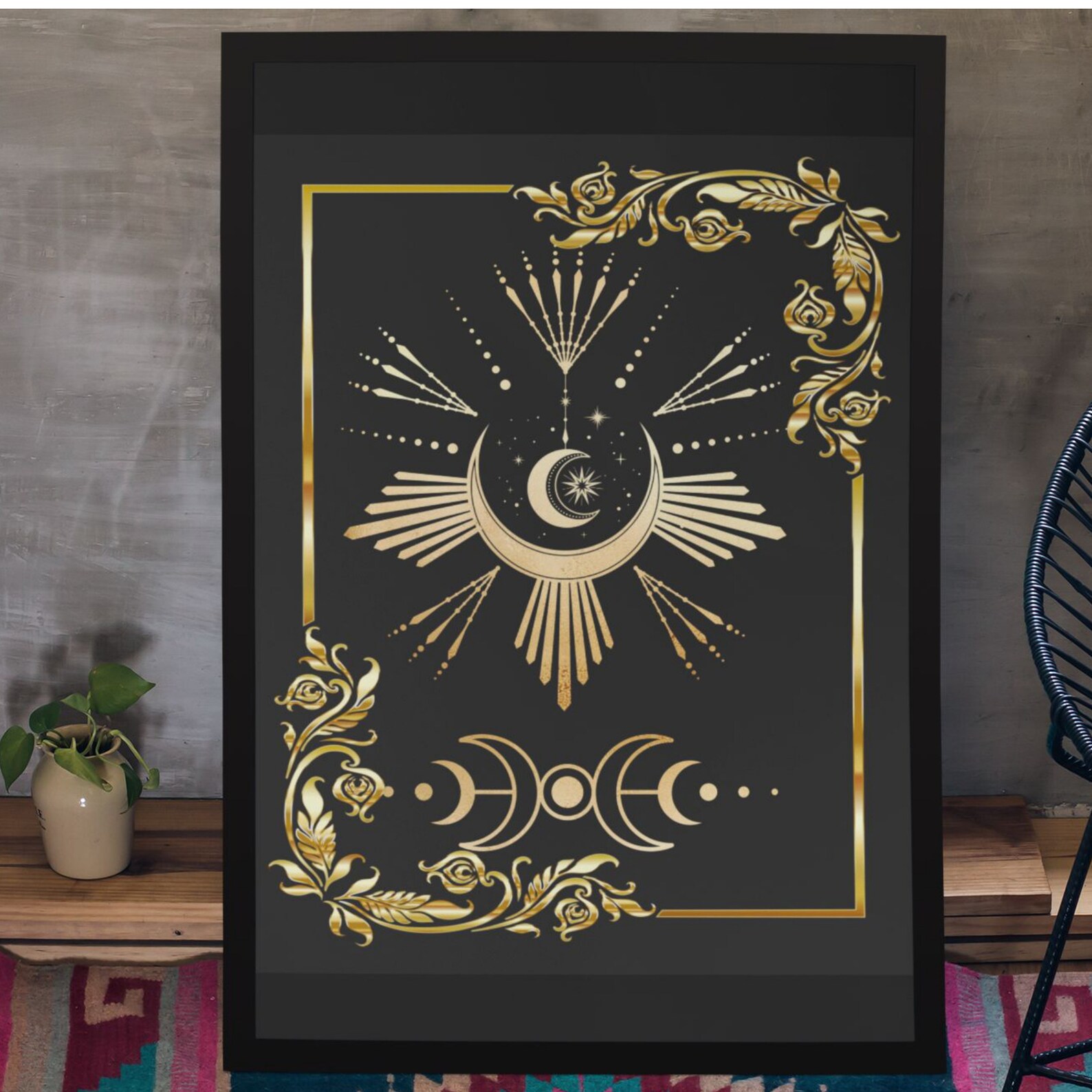 Witch Art Print Occult Decor Posters Moon Goddess Magic | Etsy