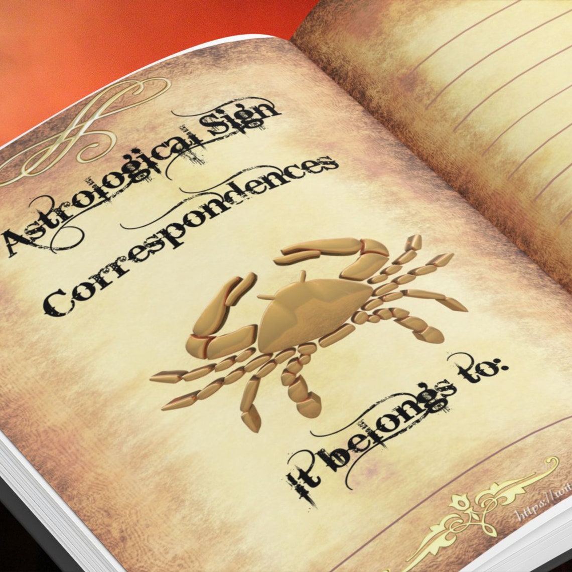 Cancer Astrological Sign Correspondences 6 Pages Set | Etsy