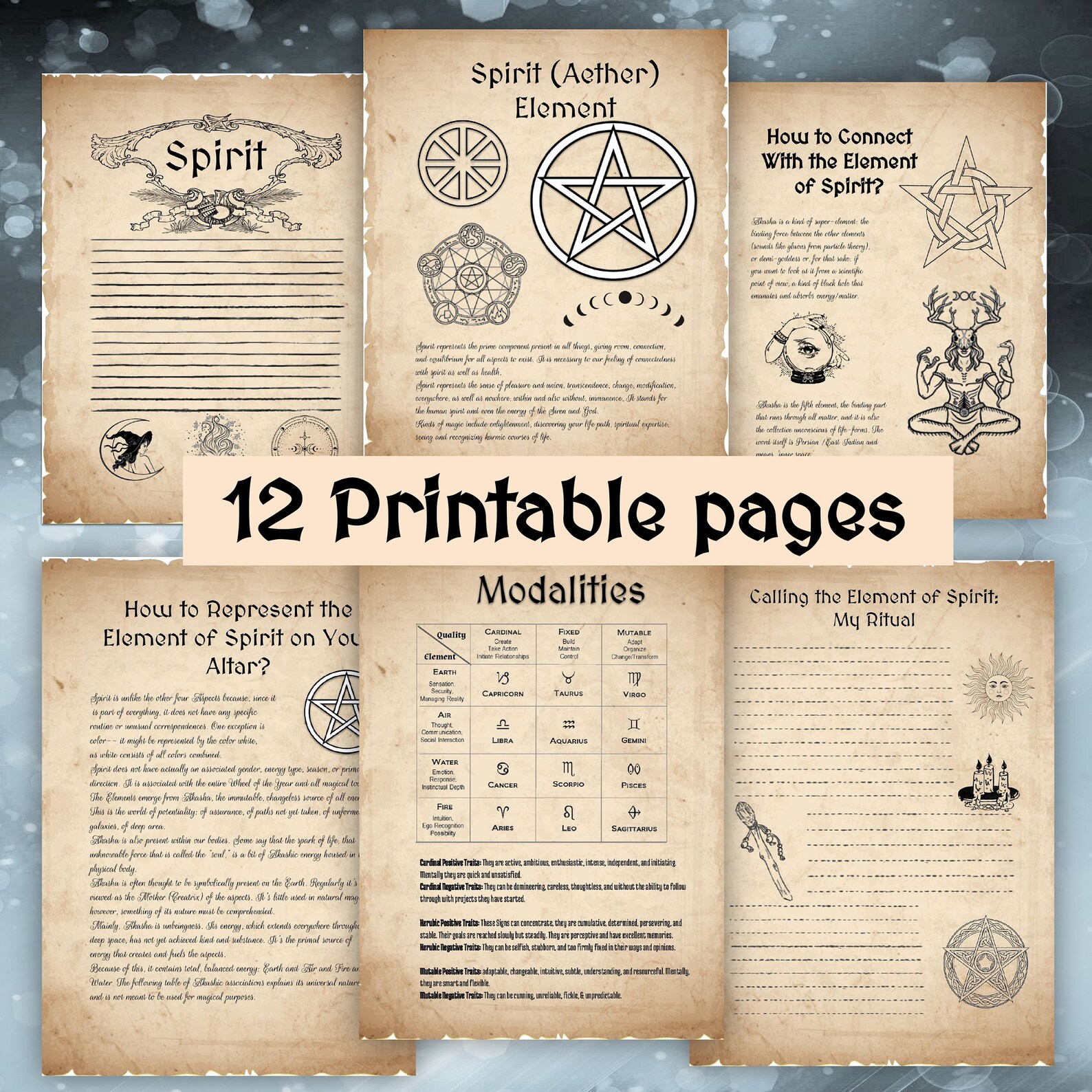 Spirit Element Basics of Witchcraft Pagan Wicca - Etsy