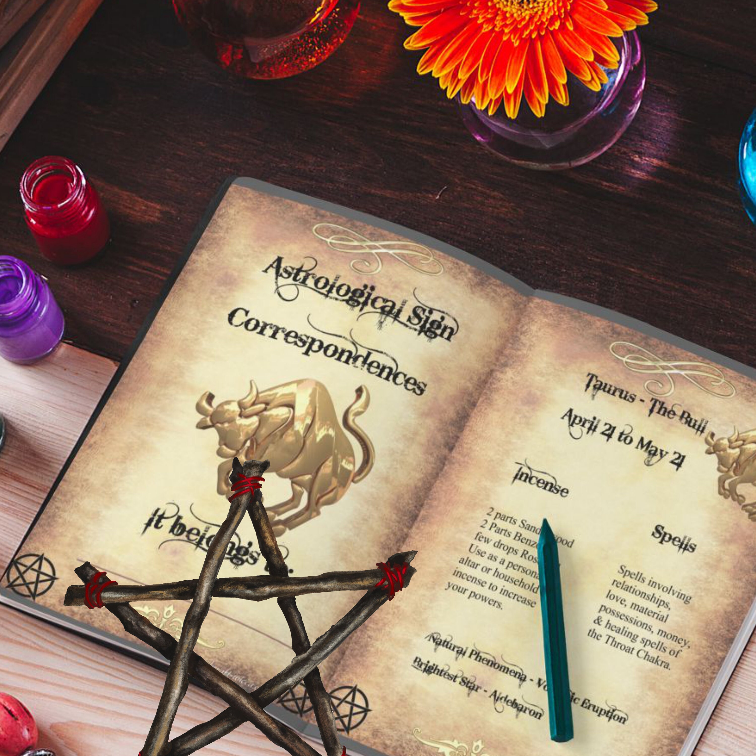 Taurus Astrological Sign Correspondences 6 Pages Set - Etsy