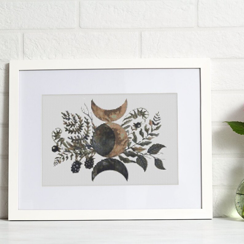 The Triple Goddess Pagan Cross Stitch Pattern Witch - Etsy