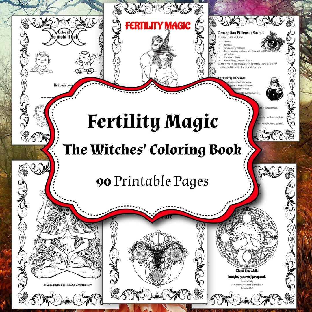 Fertility Affirmations Coloring Book: Manifest Pregnancy With Ancient ...