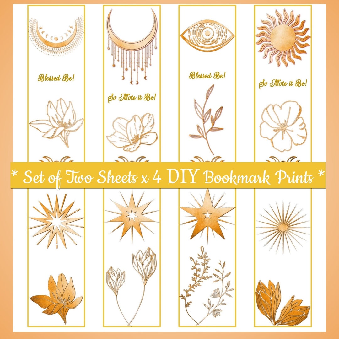Bookmarks - Pagan Blessing Printable | Magic Art DIY Bookmarks Set of 2 ...
