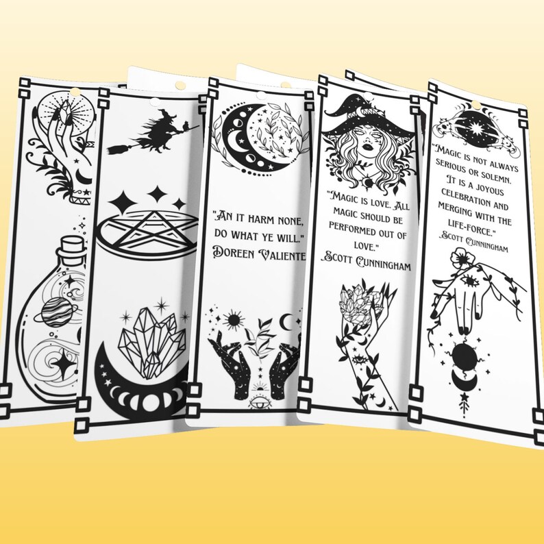10 Pagan Printable Bookmarks Page Keeper Wiccan Book Lover - Etsy