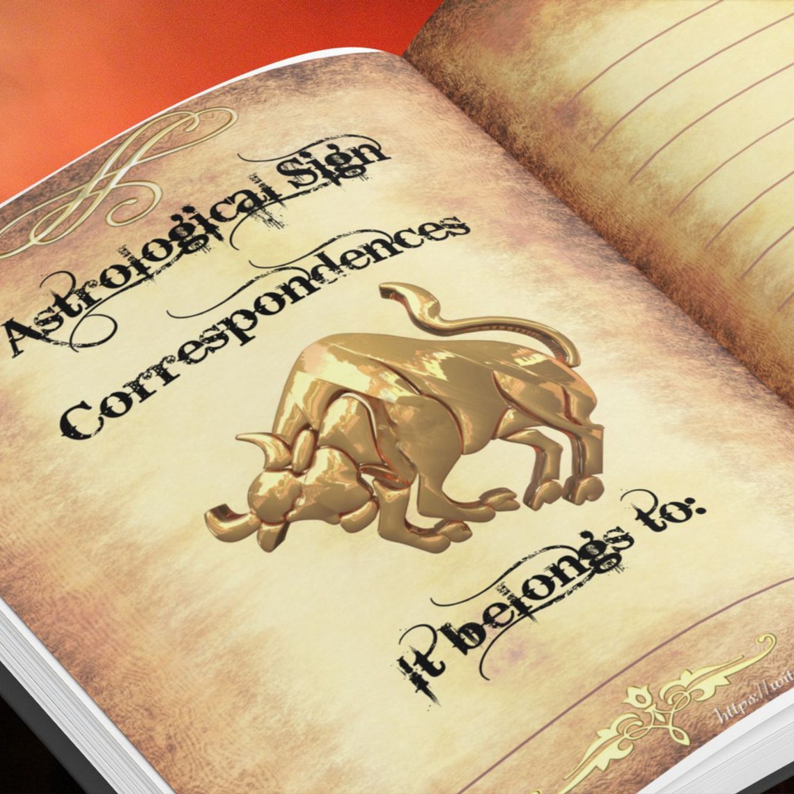 Taurus Astrological Sign Correspondences 6 Pages Set - Etsy