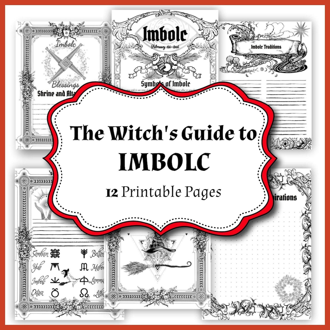 Imbolc Wiccan Sabbat Witch Reference Coloring Pages for Book - Etsy