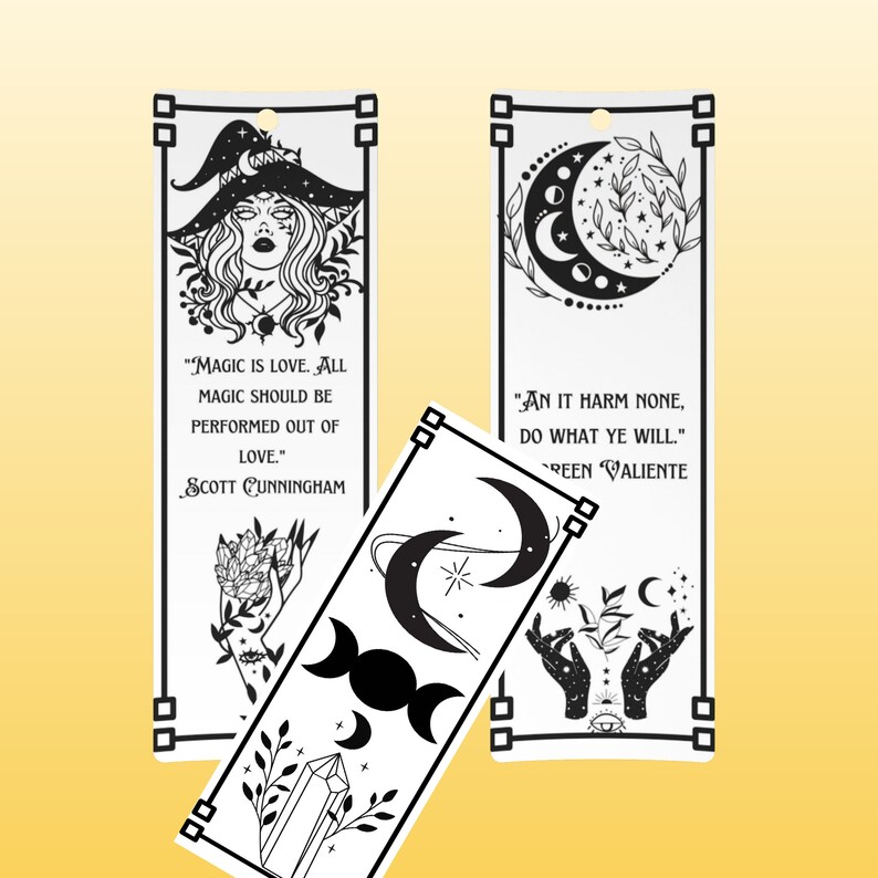 10 Pagan Printable Bookmarks Page Keeper Wiccan Book Lover - Etsy