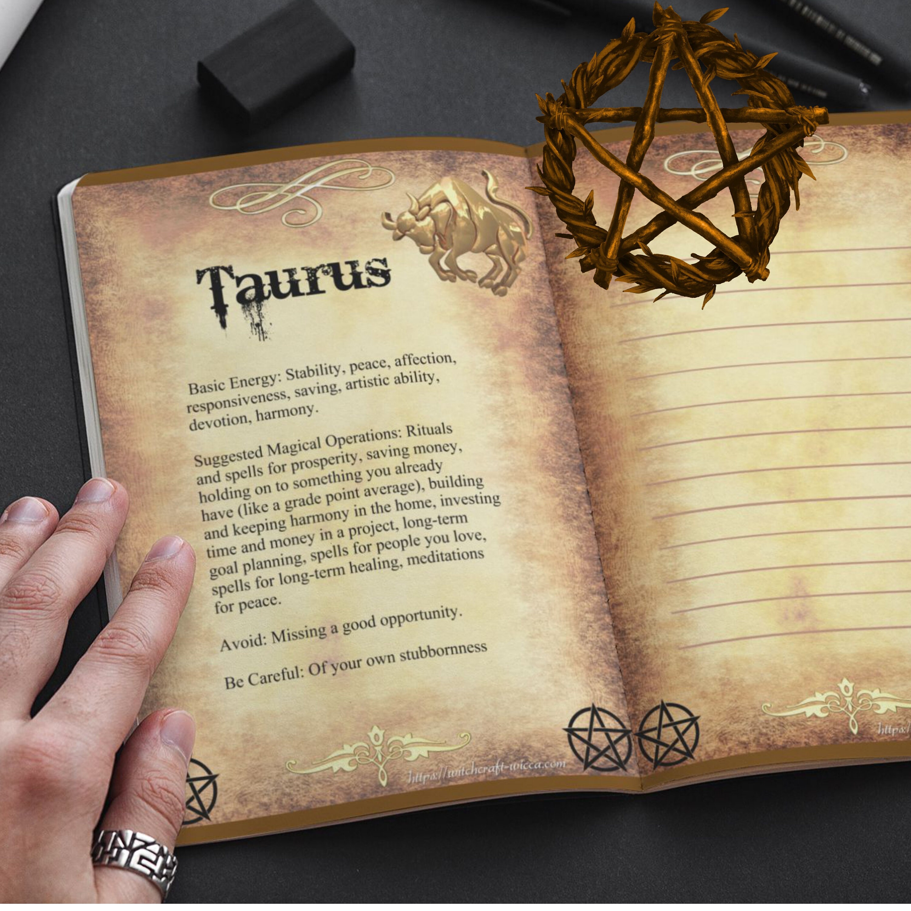 Taurus Astrological Sign Correspondences 6 Pages Set - Etsy