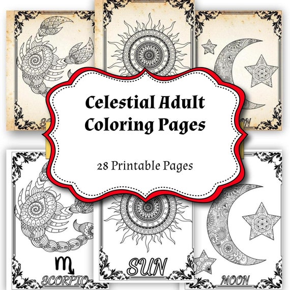 Zodiac celestial coloring pages 60 photos - Astrologytoyou.com