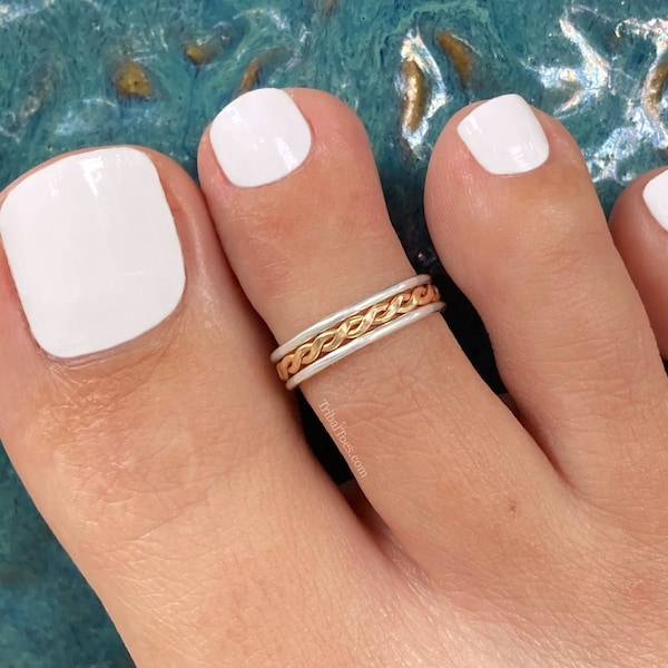 14k Gold Toe Rings for Women - Etsy