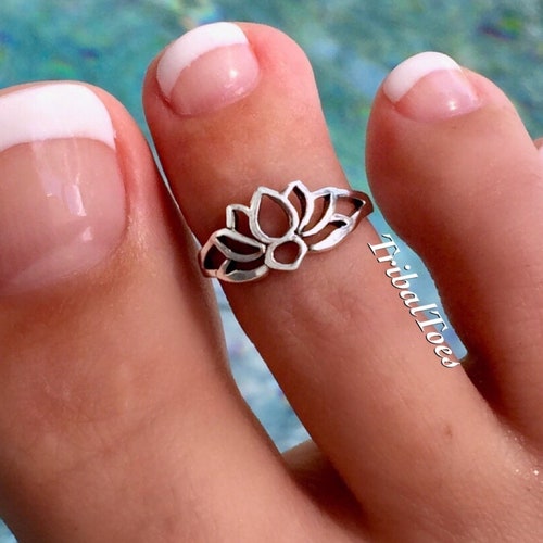 Boho Feather Adjustable Toe Ring / Gold or Sterling Silver / - Etsy