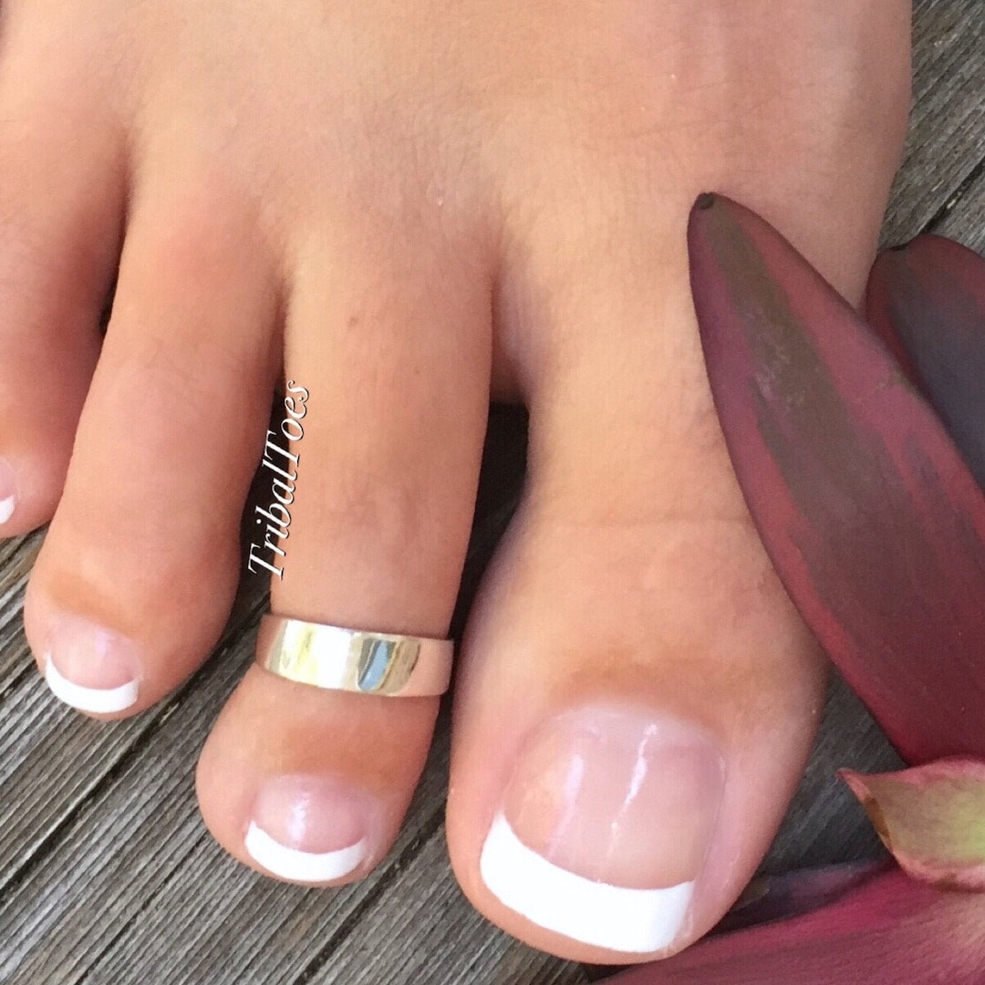 Cigar Cuff Band Sterling Silver Toe Ring for Woman - Etsy