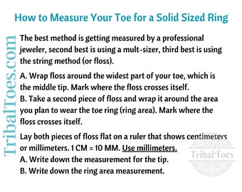 How to Find Your Adjustable Toe Ring Size - Etsy