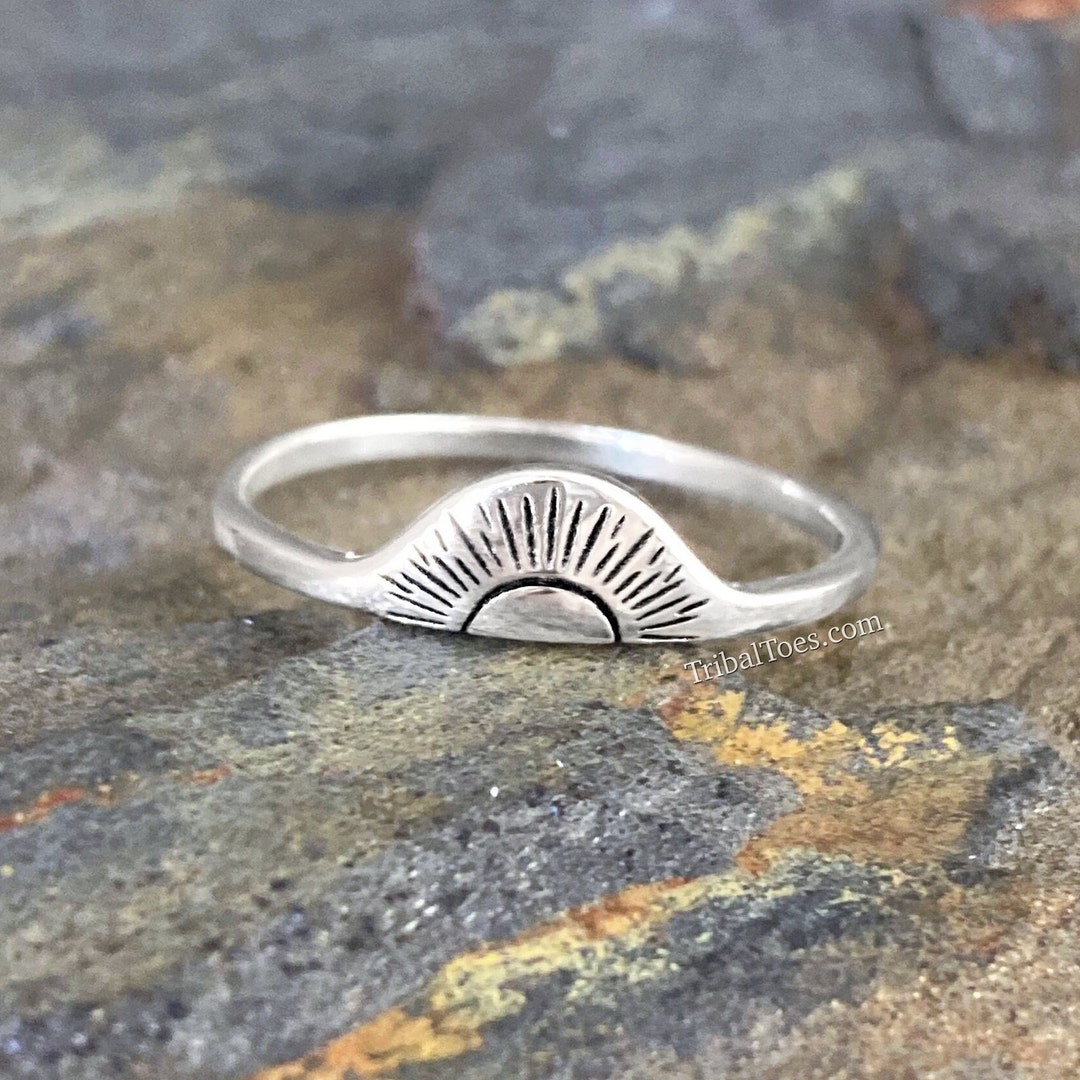 Sun Sterling Silver Ring Sunshine Sunset Ring Sun Ring - Etsy