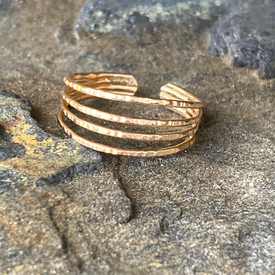 14K Gold Toe Ring – Adjustable Gold-filled Band for Women, Minimalist ...