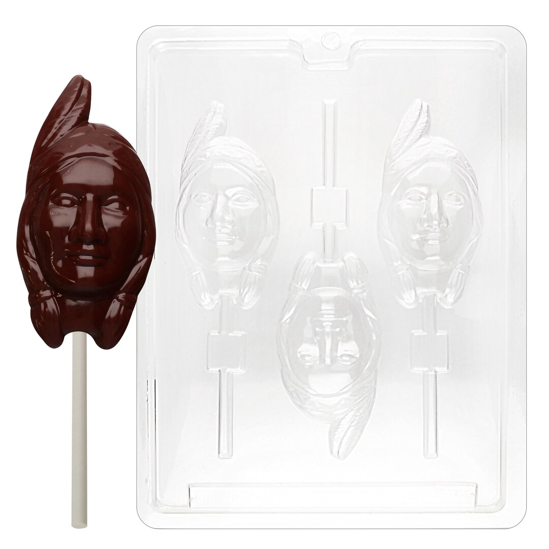 T035 Indian Head Girl Chocolate Candy, Plaster or Soap Mold - Etsy
