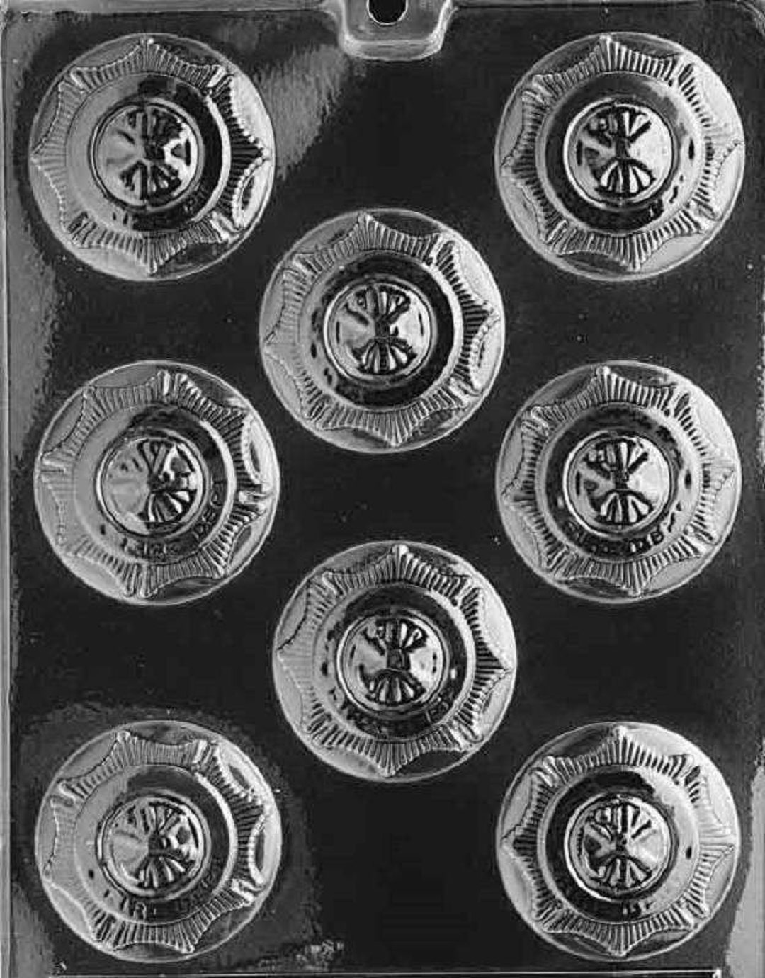 J009 Fireman's Badge Chocolate Candy or Soap Mold - Etsy