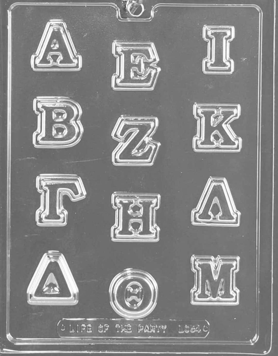 L054 & 55 2 Piece A - Omega Greek Alphabet Letters Chocolate Candy Mold ...