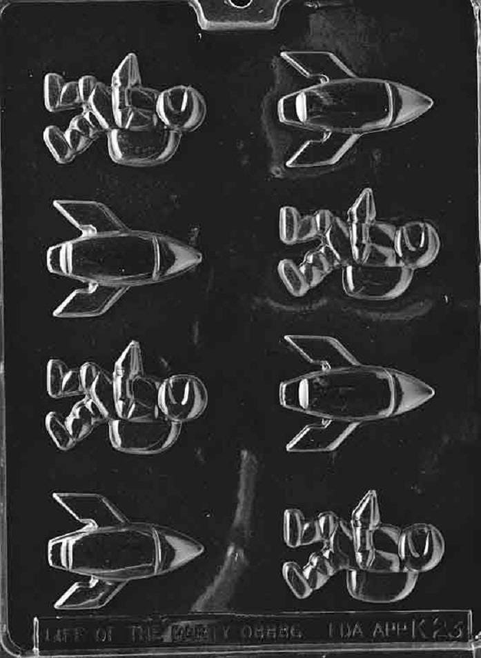 K023 Spaceman & Rocket Chocolate Candy Mold - Etsy