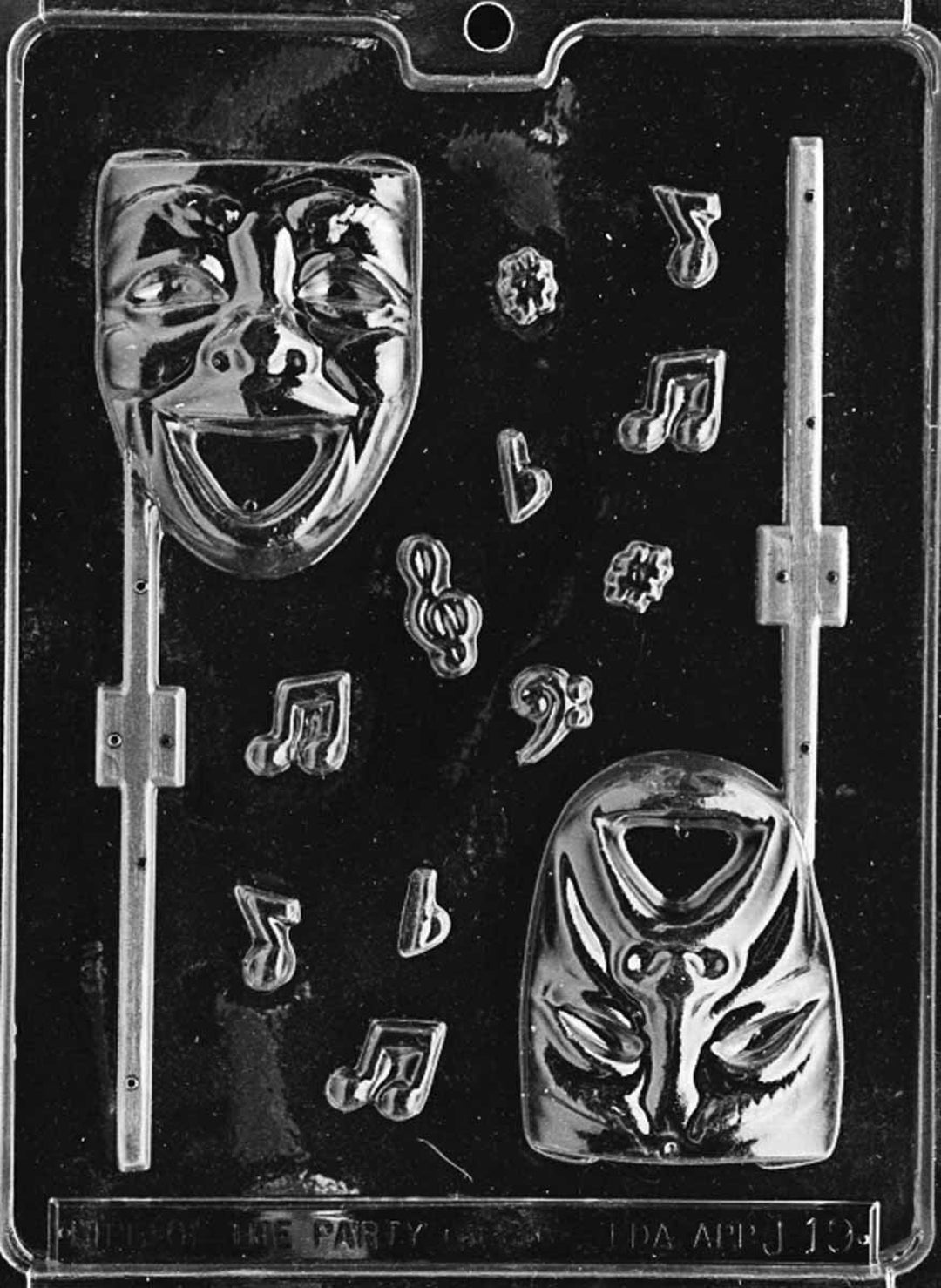 J019 Comedy & Tragedy Disguise Masks Lollipop Chocolate Candy Mold - Etsy