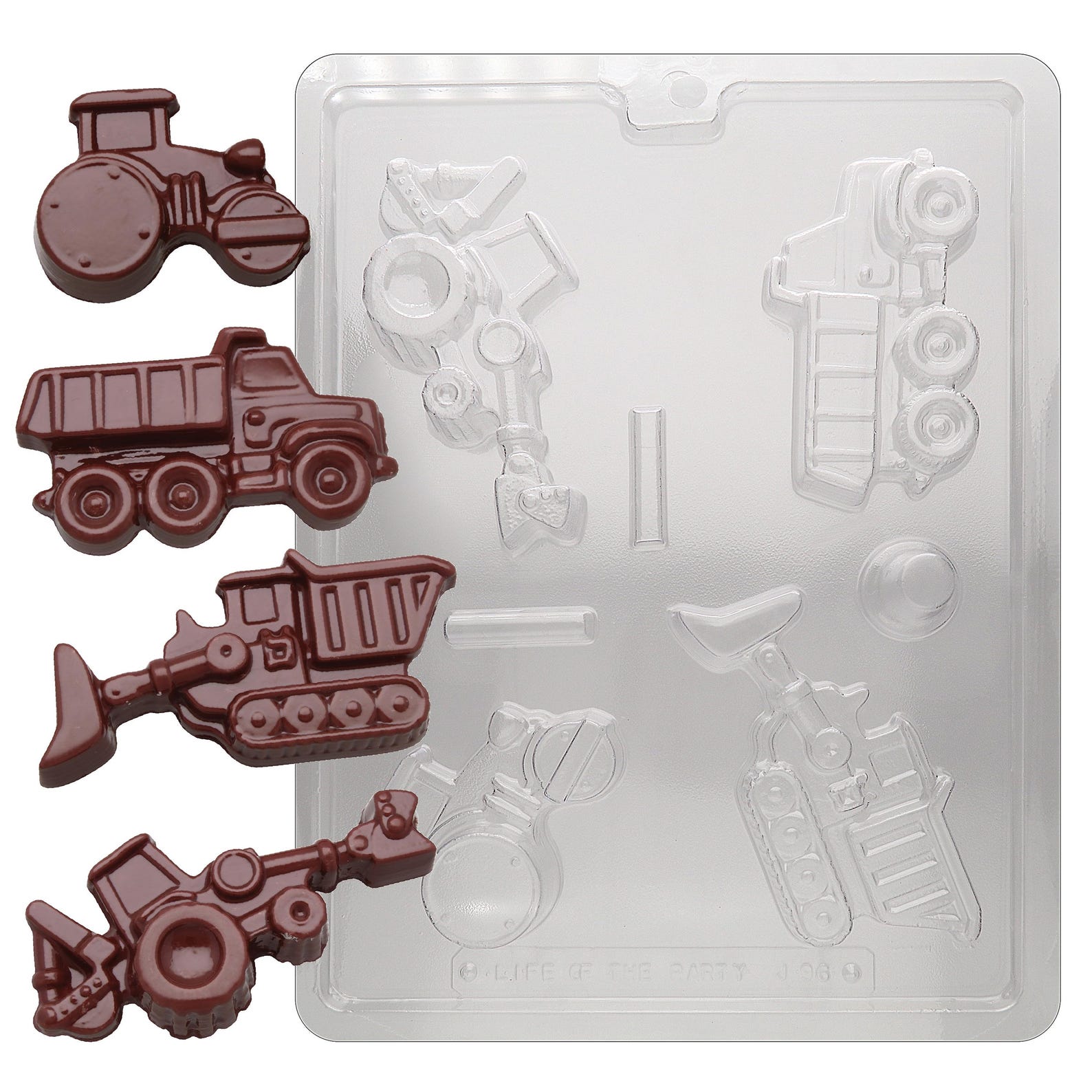 J096 Construction Vehicle Chocolate Candy, Plaster or Soap Mold - Etsy