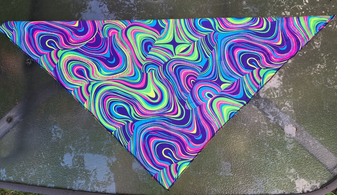 Uv/blacklight Reactive Stretch Bandanas - Etsy