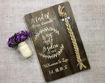 KJV Bible A Threefold Cord God's Knot Unity Rope | Etsy