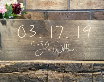 Wedding date sign | Etsy