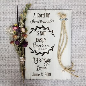 Cord of Three Strands Ceremony Braid Sign Wedding Braid Sign | Etsy