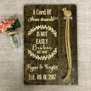 Unity Rope | Cord of Three Strands | Wedding Alternative | God's Knot ...