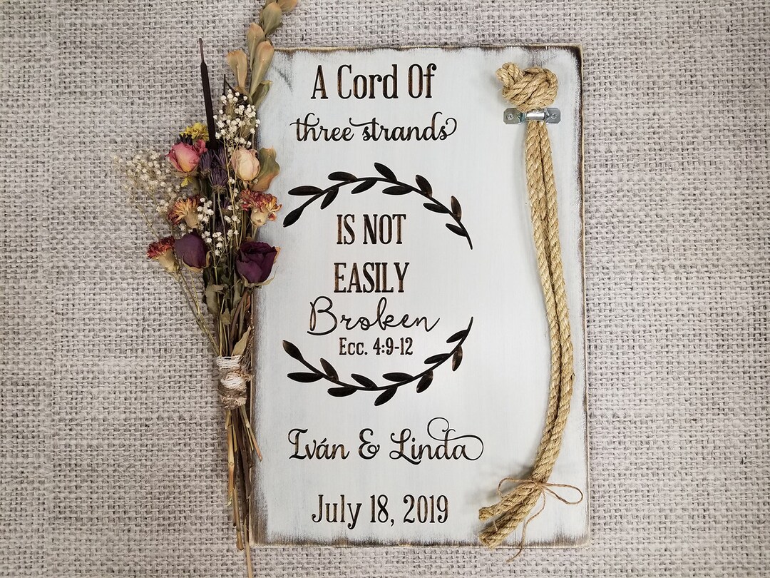 Unity Rope Cord of Three Strands Wedding Alternative God's Knot Braid ...