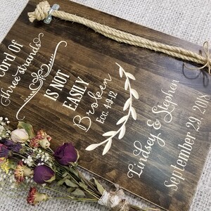 Cord of Three Strands Ceremony Braid Sign Wedding Braid Sign ...