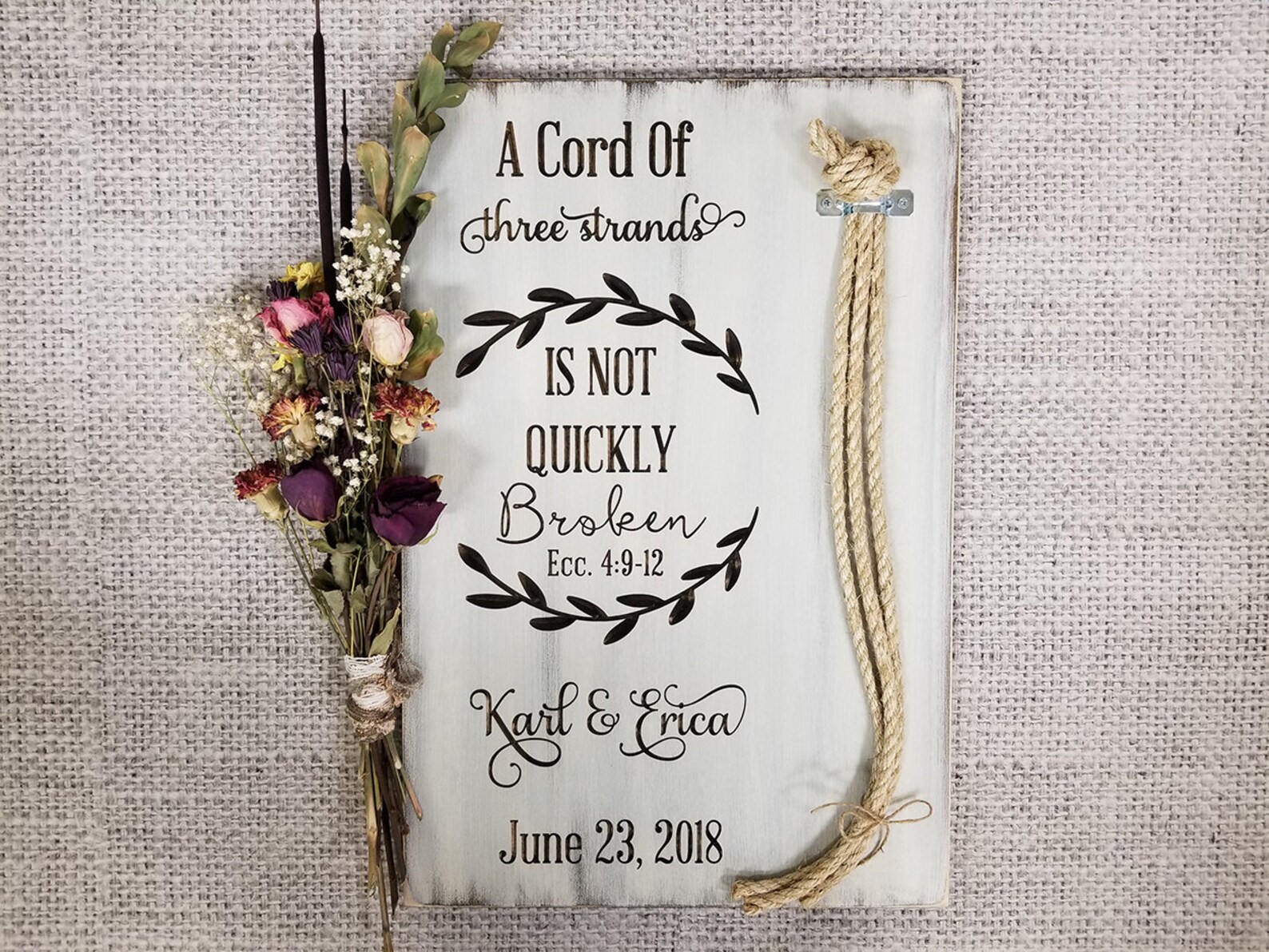 Unity Wedding Cord Cord of Three Strands God's Knot | Etsy