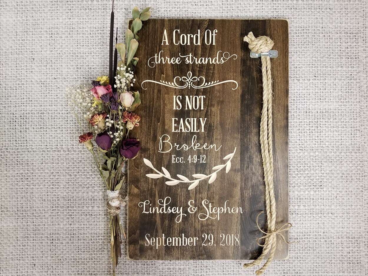 Unity Wedding Cord Cord of Three Strands God's Knot | Etsy