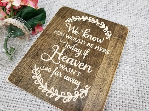 Sé que estarías aquí si el cielo no estuviera tan lejos / | Etsy España