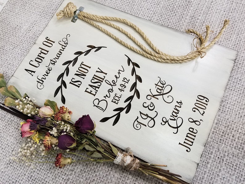 Cord of Three Strands Ceremony Braid Sign Wedding Braid Sign - Etsy